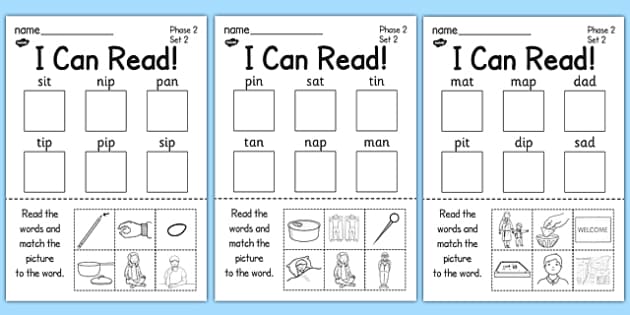 I Can Read Phase 2 Set 2 Words Worksheet / Worksheet