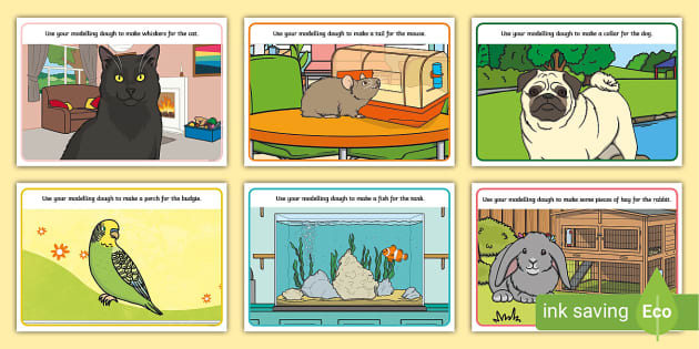 Pets Modelling Dough Mats (teacher made) - Twinkl