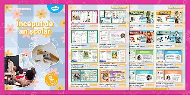 GRATUIT Început de an școlar – Catalog cu resurse 2025