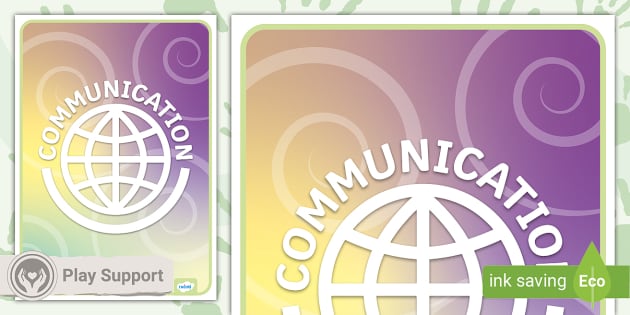 Communication Play Icon Display Poster (teacher made)
