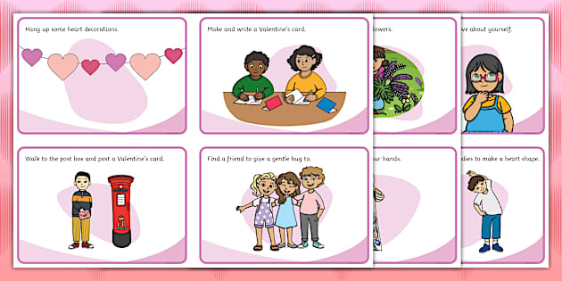 Valentine's Day Themed Brain Break Action Cards