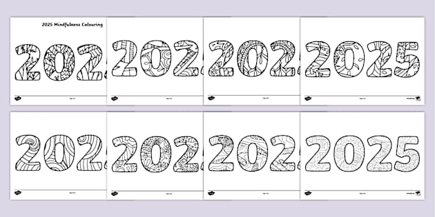 2025 Mindfulness Colouring (Hecho por educadores) - Twinkl