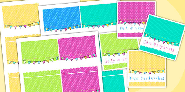 Easter Party Editable Food Labels (Hecho por educadores)