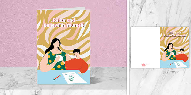 Relax and Believe In Yourself Card | Twinkl Party - Twinkl