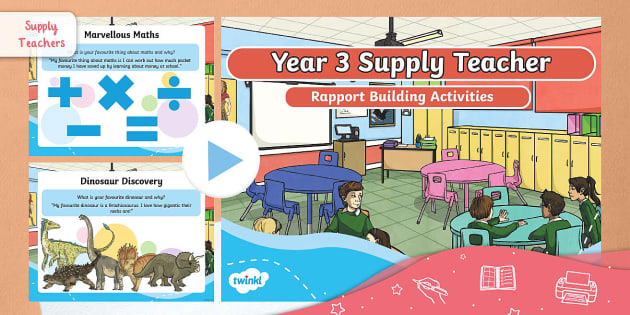 Year 3 Supply Teacher Rapport Building Starter - Twinkl