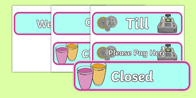 Smoothie Bar Role Play Signs (teacher made) - Twinkl