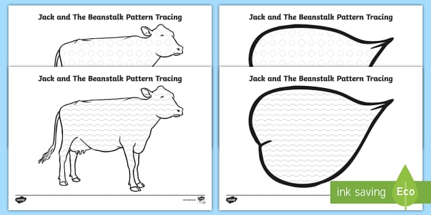 Jack and The Beanstalk Pattern Tracing Activity - The Gingerbread Man ...