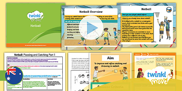 Year 6 Netball: Passing and Catching Drills Lesson Pack