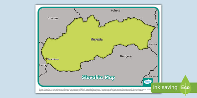 KS1 Slovakia Map - Around the World (teacher made) - Twinkl