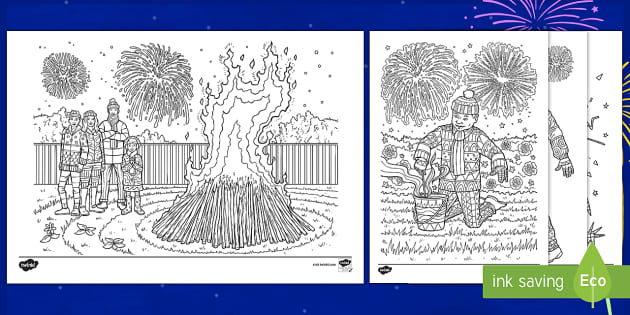 FREE! - Fireworks Mindfulness Colouring Pages (teacher made)