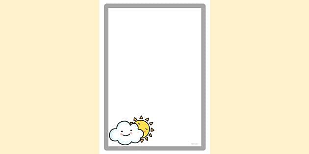 Simple Blank Sunny Intervals Border | Page Borders | Twinkl