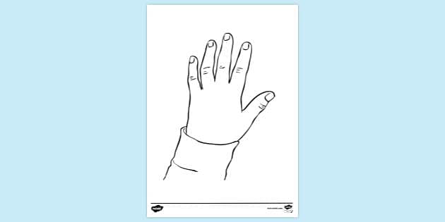 Childs Hand Colouring Sheet | Colouring Sheets - Twinkl