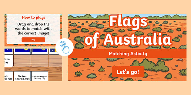 Flags Of Australia Matching Activity Teacher Made Twinkl