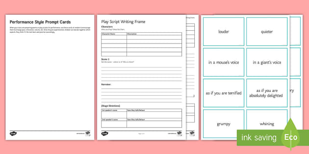 Play Script Template - LA Activity Pack - English & Drama