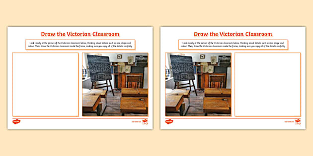 Draw the Victorian Classroom Worksheet (teacher made)