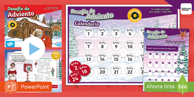 Escape Room: Desafío de Adviento - 24 retos de Navidad de inglés con The