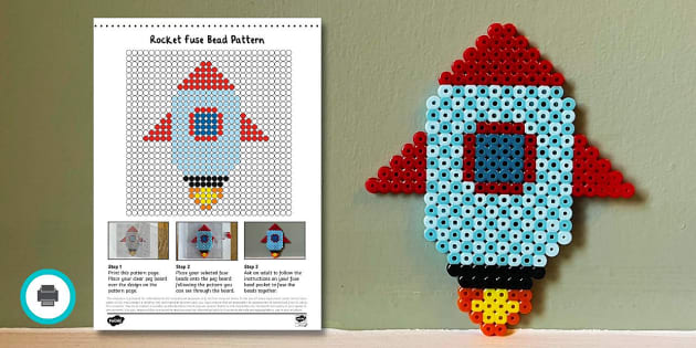 Rocket Fuse Bead Pattern | Space Crafts (teacher made)