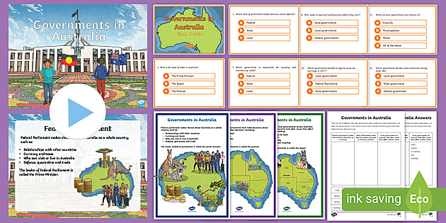 Governments in Australia Activity Pack (teacher made)