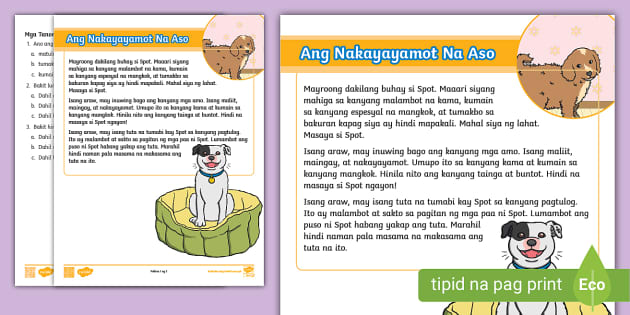 Pagbasa at Pag-unawa: Ang Nakayayamot Na Aso | Twinkl