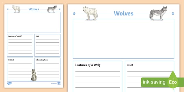 Wolf Fact File Template (teacher made)