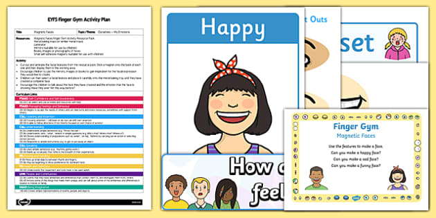 Eyfs Magnetic Faces Finger Gym Plan And Resource Pack