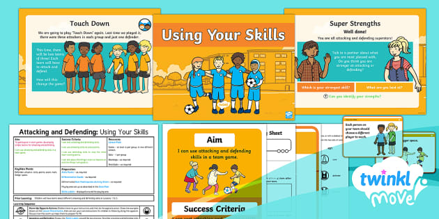 👉 Attacking & Defending Skills - Year 1 PE Lesson