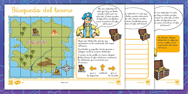 Ficha de actividad por niveles: Búsqueda del tesoro - Pensamiento