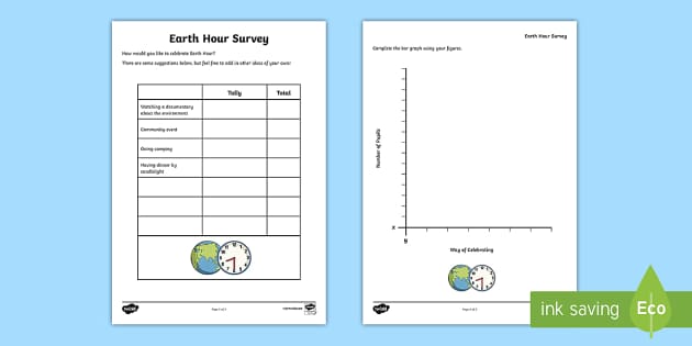 Earth Hour Survey Worksheet Worksheet teacher Made earth-hour-survey-worksheet-worksheet-teacher-made