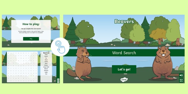 All about Beaver Word Search (teacher made) - Twinkl