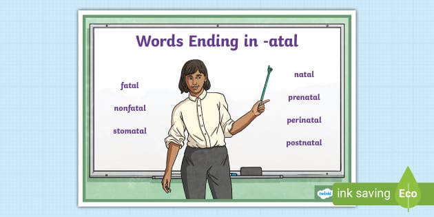 Words Ending in -atal Word Mat (Teacher-Made) - Twinkl