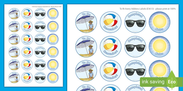 Beach-Themed Planner Stickers (teacher made) - Twinkl