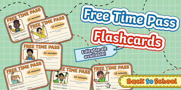 Free Time Pass Flashcards