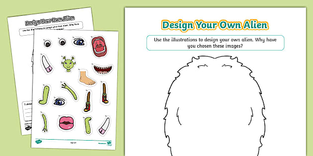 * NEW * Design Your Own Alien Worksheet (Lehrer gemacht) * NEW * Design Your Own Alien Worksheet (Lehrer gemacht)