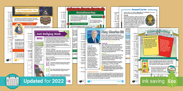 LKS2 November Differentiated Reading Comprehension Activity Pack