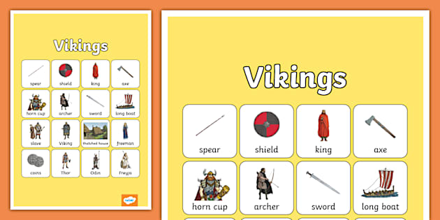 Vikings Vocabulary Poster (teacher made) - Twinkl