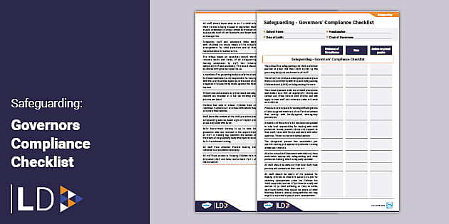 Safeguarding Governors Compliance Checklist (teacher made)