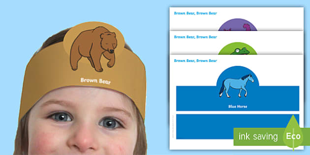 FREE! - Role Play Headbands Brown Bear to Support Teaching on Brown Bear
