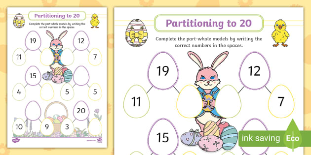 👉 Easter-Themed Numbers to 20 Activity Sheet - Twinkl