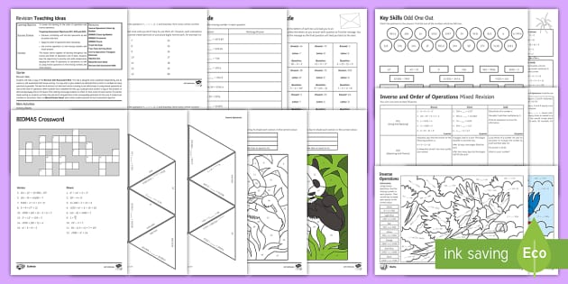 Inverse and Order of Operations Lesson 5: Revision