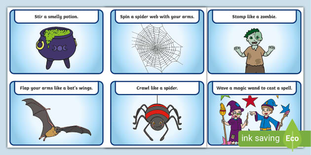 Halloween Brain Break Cards (teacher made) - Twinkl