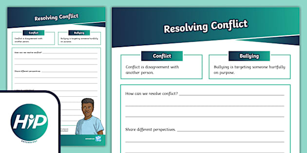 FREE! - HIP Psychology Resolving Conflict Poster - Twinkl