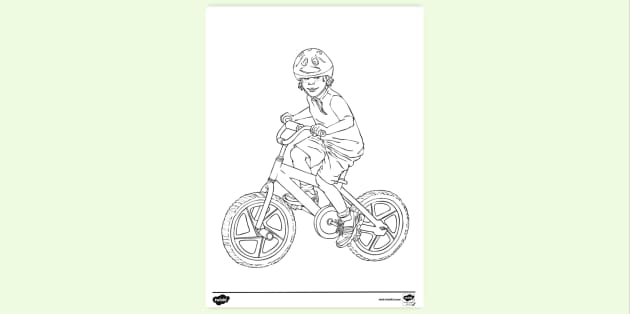 how to draw a boy riding a bike