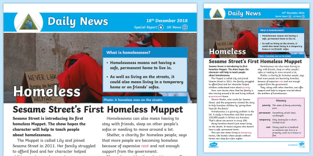 LKS2 Special Report: Homelessness Daily News Story