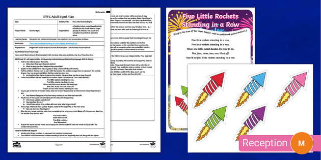 EYFS Five Little Rockets Adult Input Plan and Resource Pack