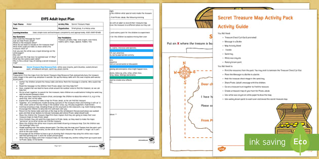 EYFS Secret Treasure Maps Adult Input Plan and Resource Pack