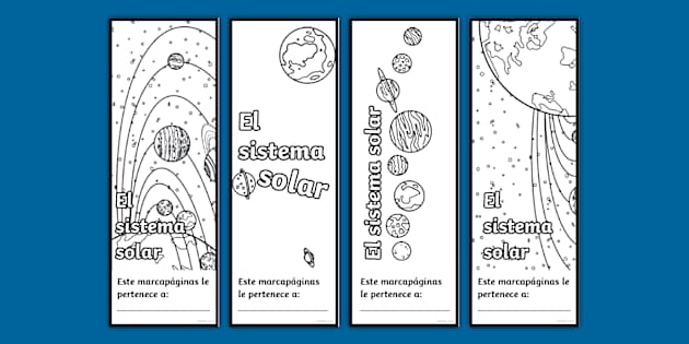 Marcapáginas: El sistema solar (teacher made) - Twinkl
