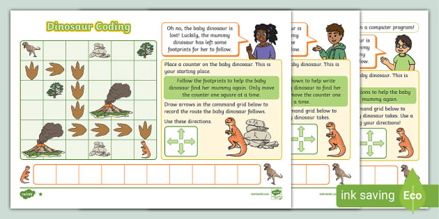 KS1 DINOvember Unplugged Coding - Twinkl Coding - Twinkl KS1 DINOvember Unplugged Coding - Twinkl Coding - Twinkl