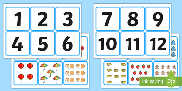 Children s Number Matching Cards Printable Teaching Tool Children s Number Matching Cards Printable Teaching Tool