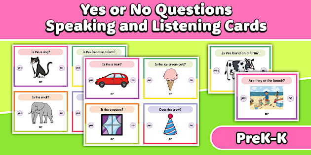 Yes or No Questions Speaking and Listening Activity Cards