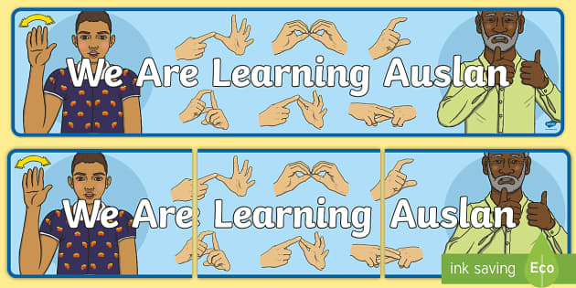 We Are Learning Auslan Banner (professor feito) - Twinkl